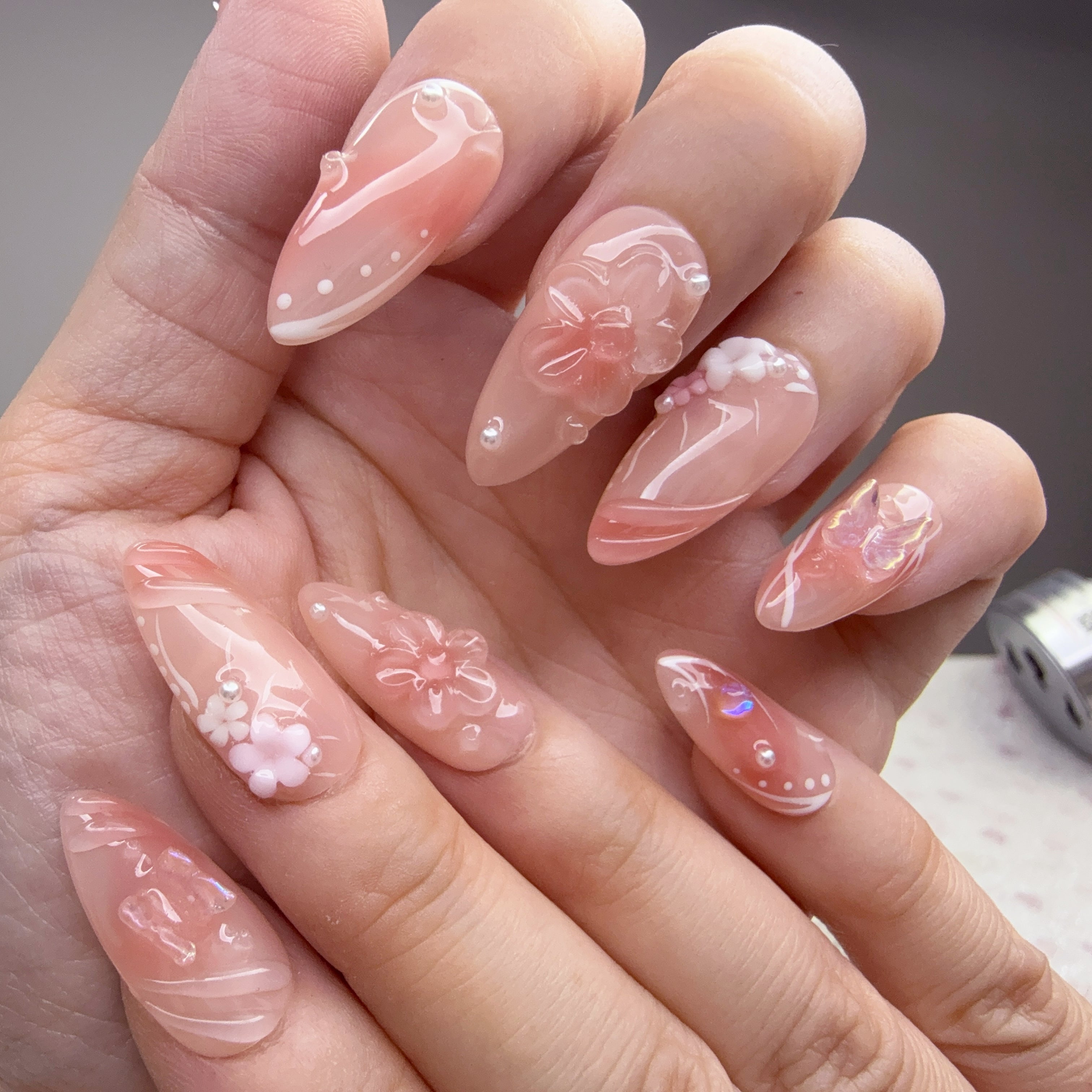 Princess’s dream- Long Almond – Miss Sala Nails